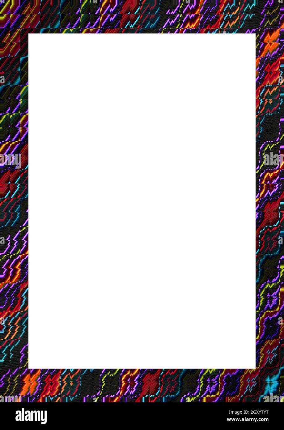 White frame background with decorated design borders Stock Photo - Alamy