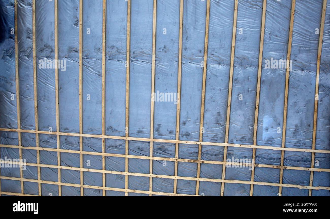 New roof coverings with insulation, isolation tiled roof, house ...