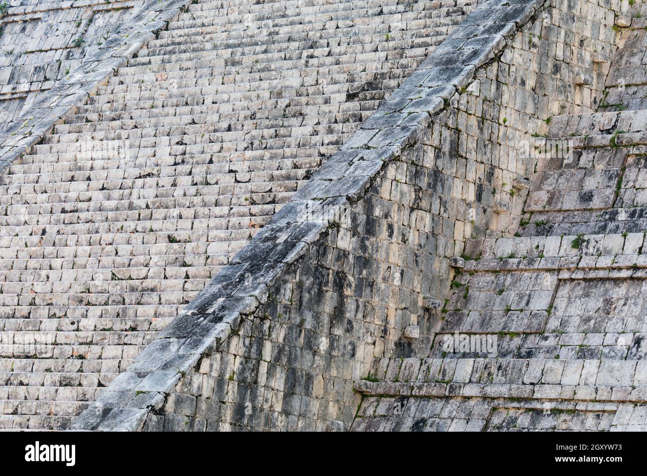 Abstract of the Steps of the Mayan El Castillo Pyramid at the ...