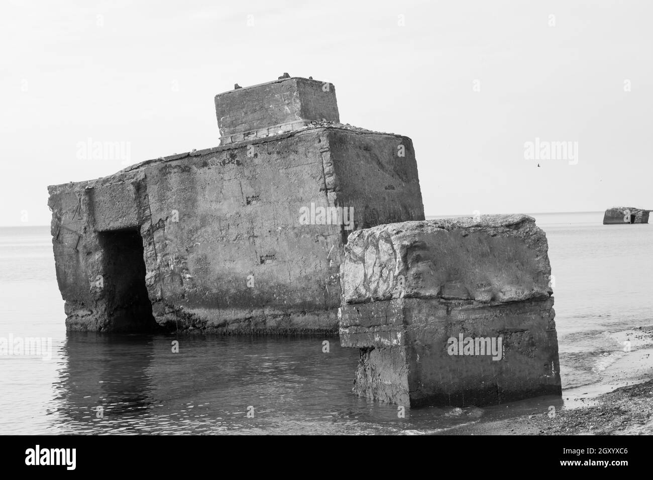 Coast bunker. Coast bunker from the WW2 in the Baltic Sea Fischland ...