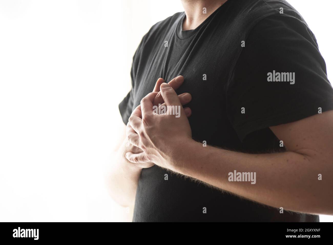 Pain in the chest hi-res stock photography and images - Alamy