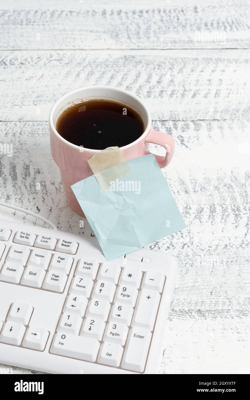 New Coffee Shop Ideas Writing Important Notes Coffee Break Time Stock ...