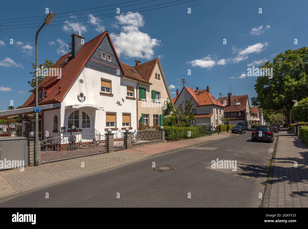 Houses of the former workers settlement Colonie, Frankfurt-Zeilsheim ...