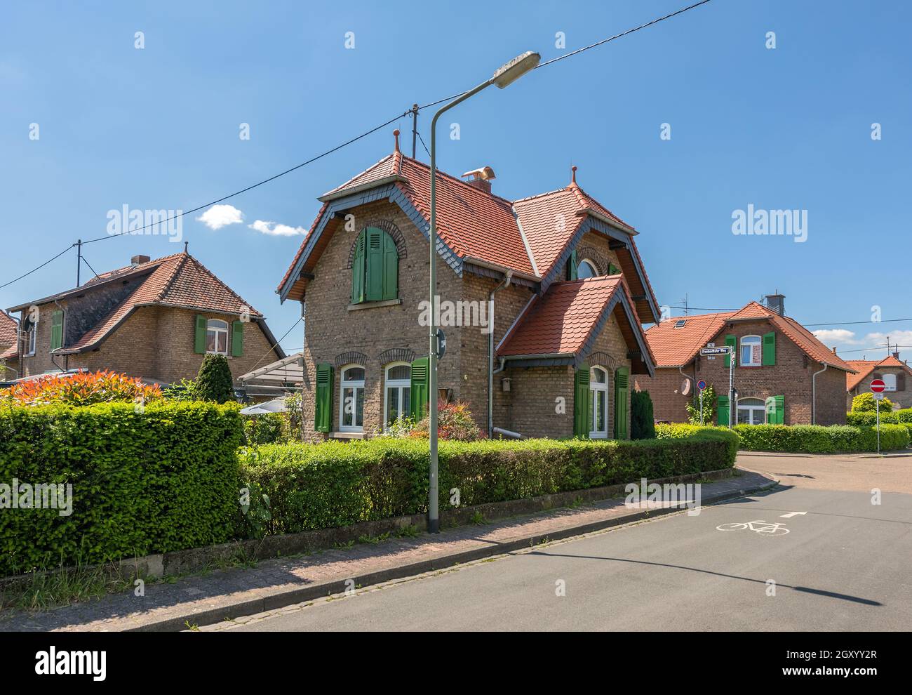 Houses of the former workers settlement Colonie, Frankfurt-Zeilsheim ...