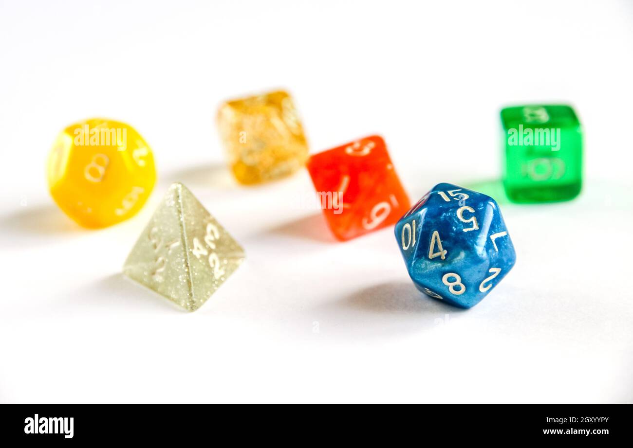 Dices for rpg games hi-res stock photography and images - Alamy