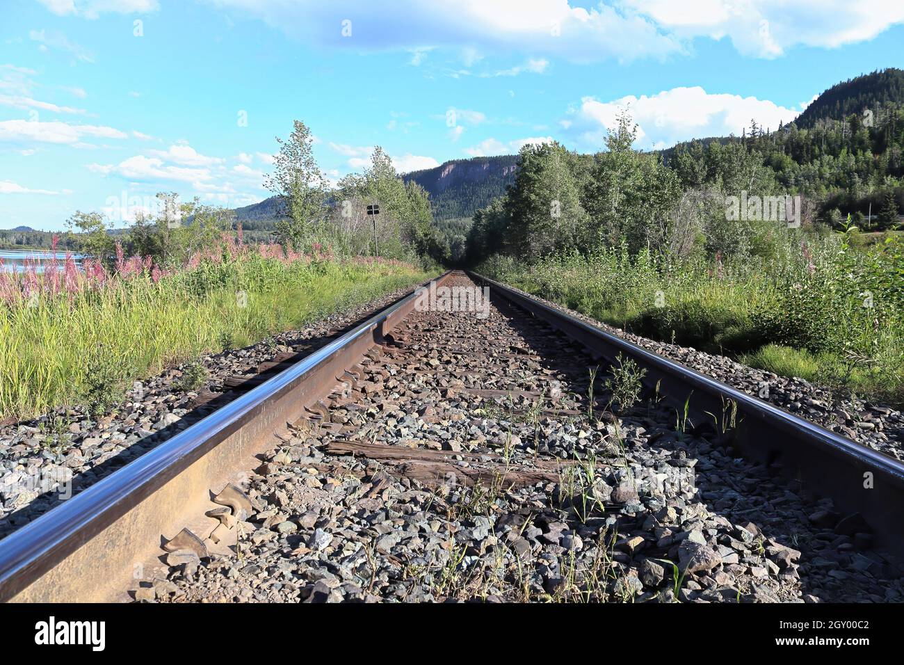 Railroad track tie plates hi-res stock photography and images - Alamy