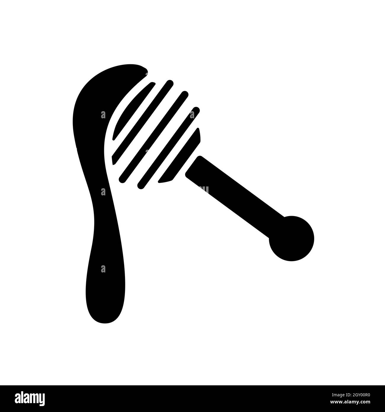 Honey dipper glyph icon. Farm animal sign. Graph symbol for your web ...