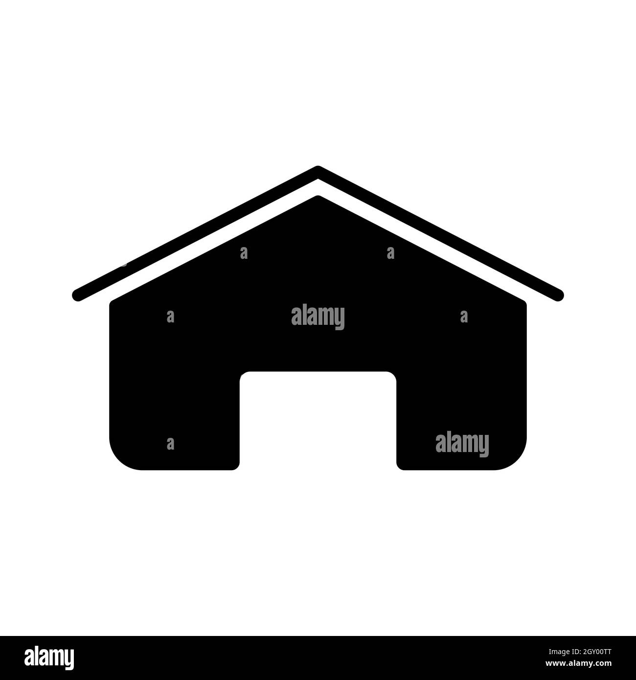 Barn glyph icon. Farm animal sign. Graph symbol for your web site ...