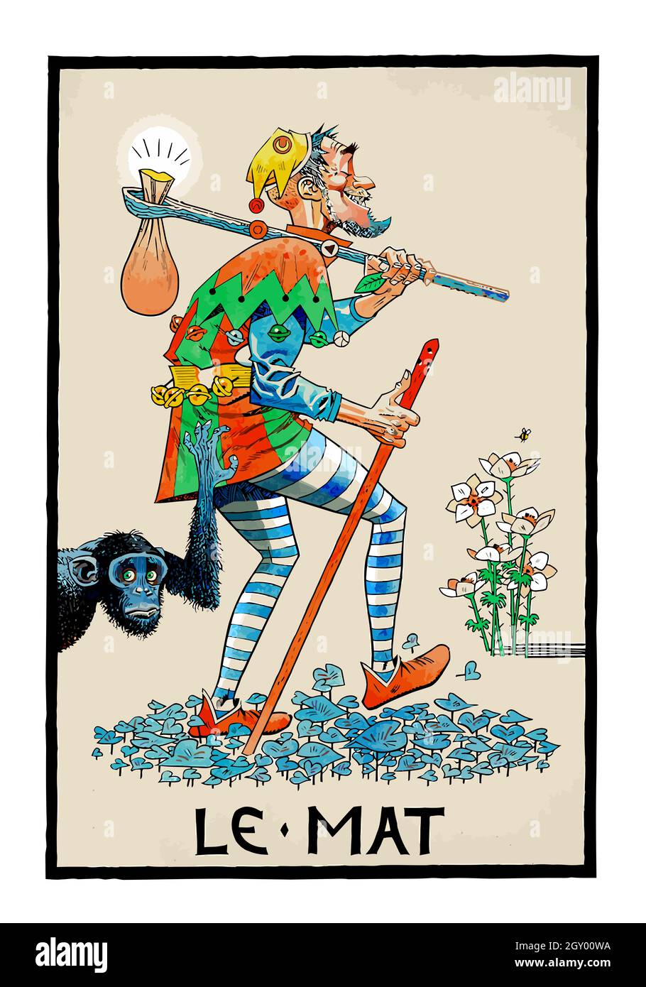 tarot fortune telling card illustration Stock Photo - Alamy