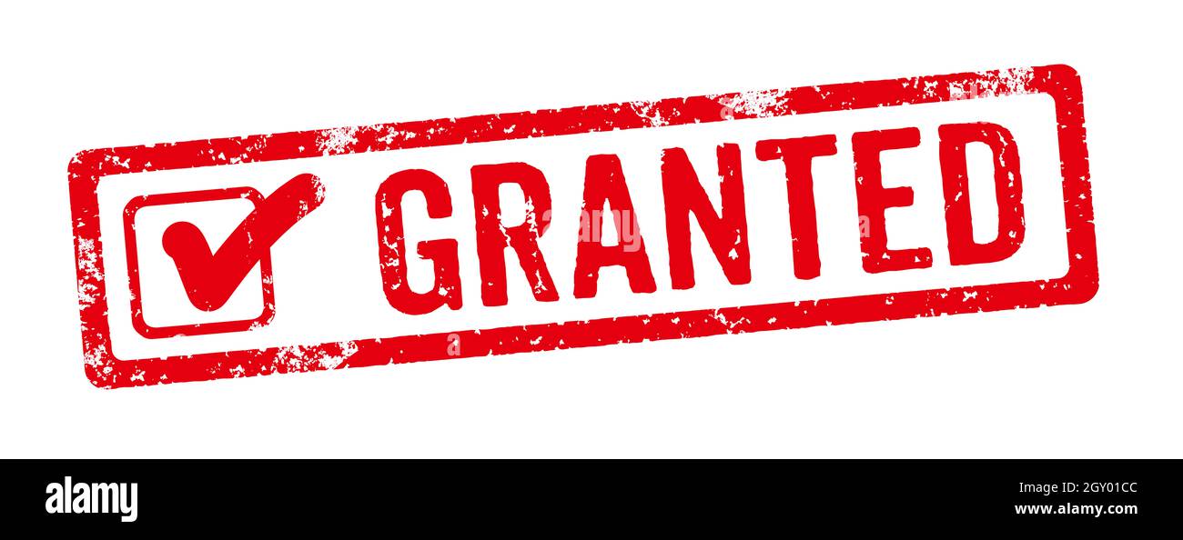 Red stamp on a white background - Granted Stock Photo - Alamy