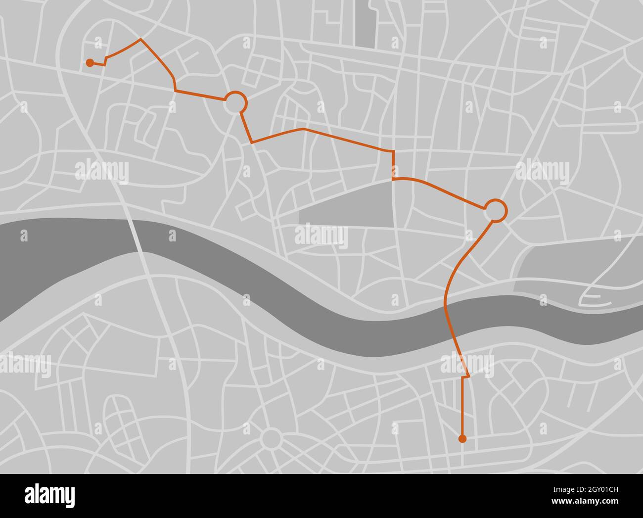 A generic city map - Navigation Stock Photo - Alamy