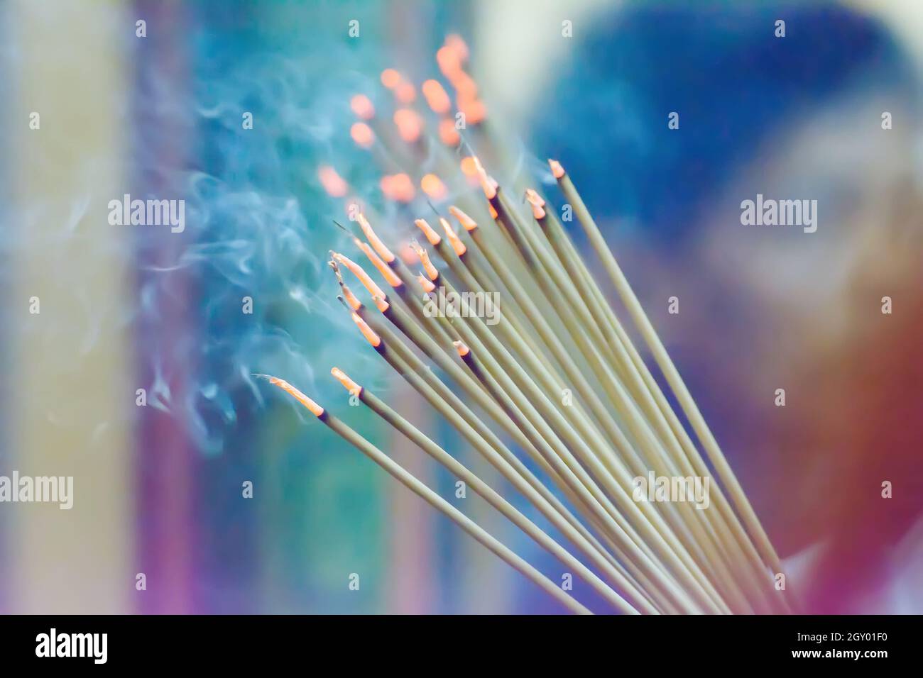 The incense is offering. It's used in Buddhism Stock Photo - Alamy