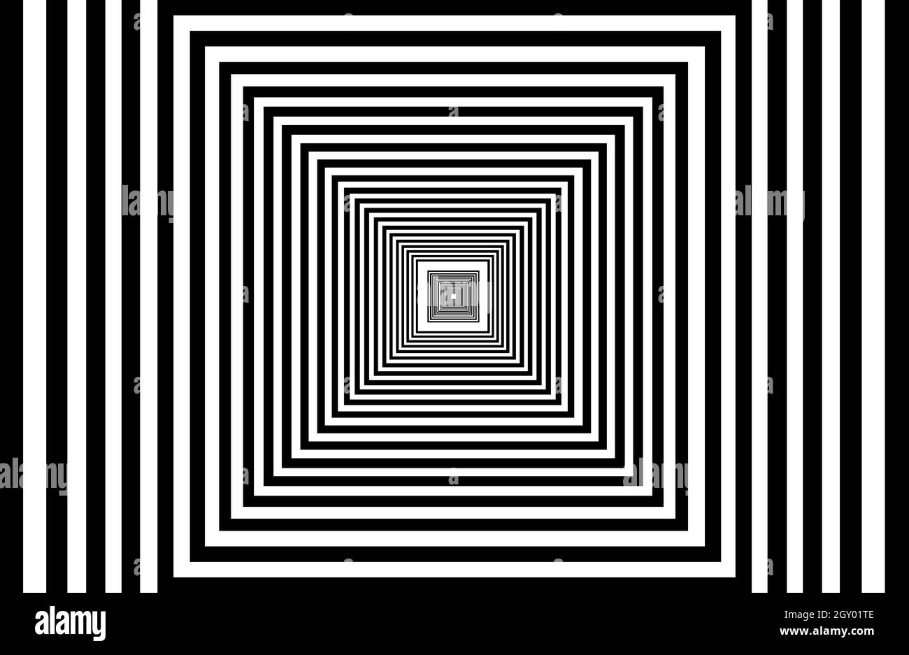 The abstract multiple squares are nested, like a tunnel Stock Photo - Alamy