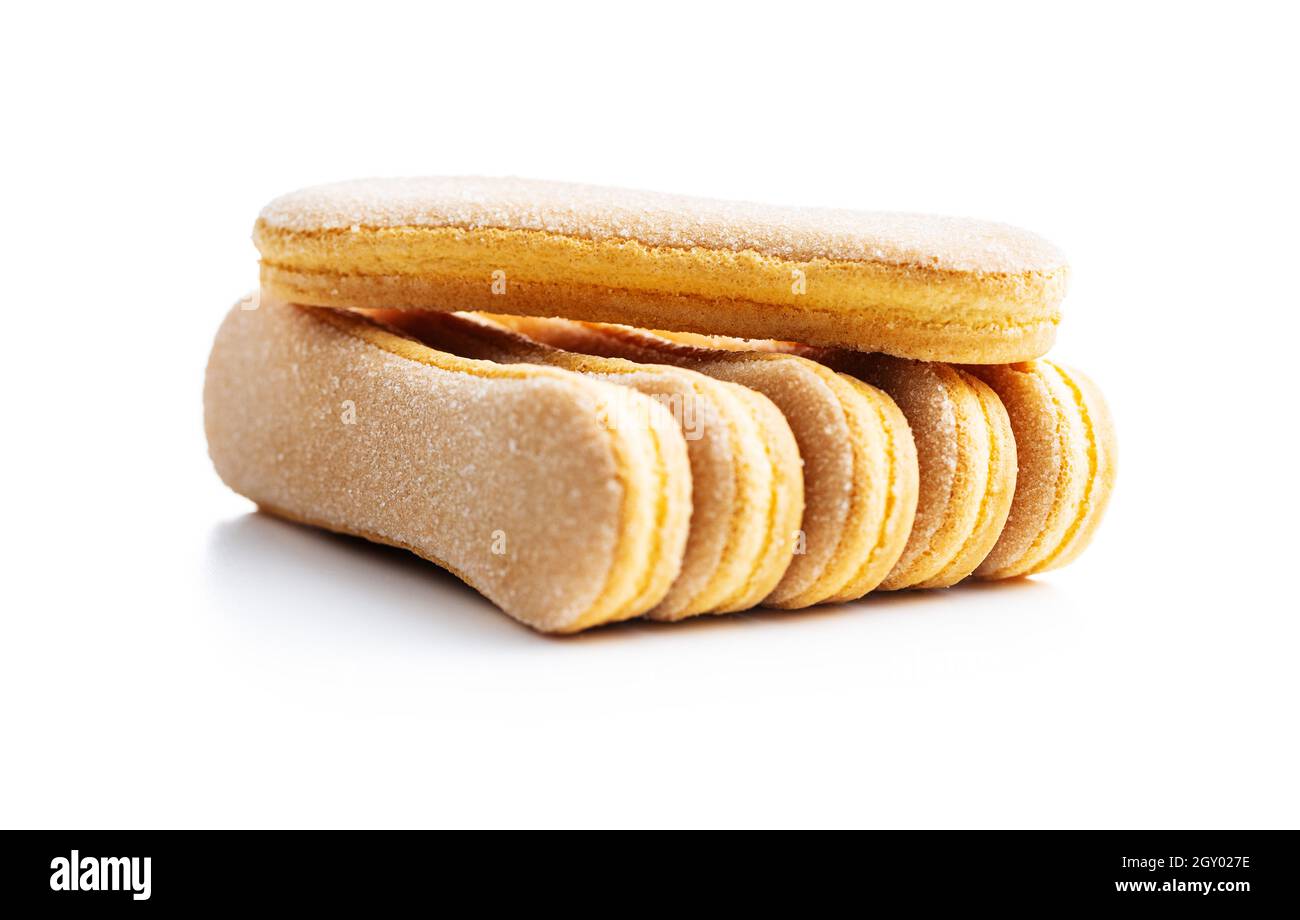 Italian cookie savoiardi. Sweet biscuits. Sponge cookies tiramisu ...