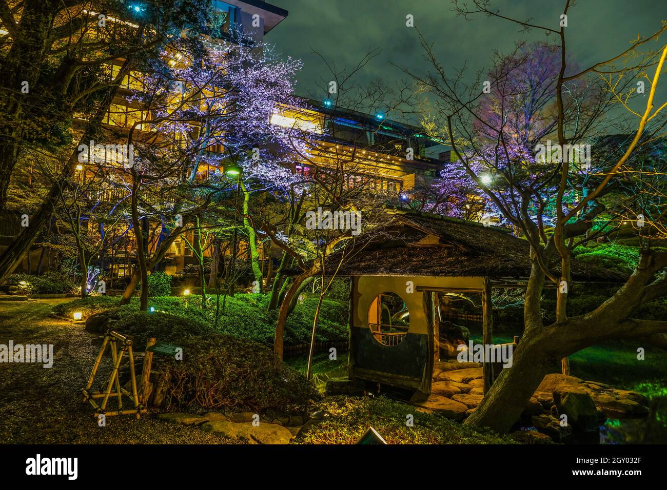 Image of Spring Japanese garden. Shooting Location: Tokyo metropolitan ...