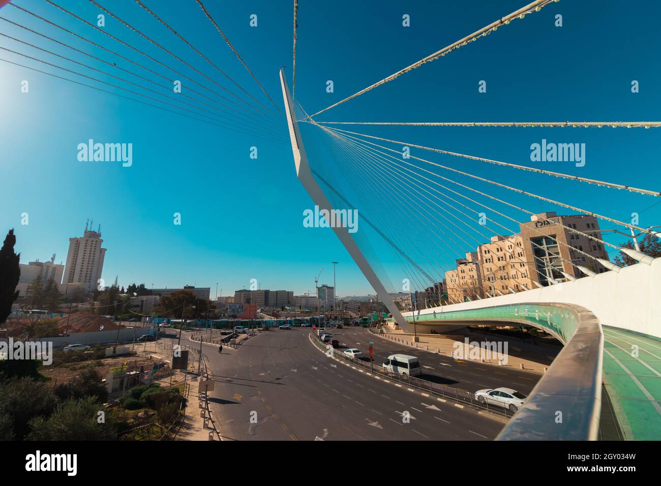 jerusalem-israel.14-02-2021. A view from above of the famous String ...