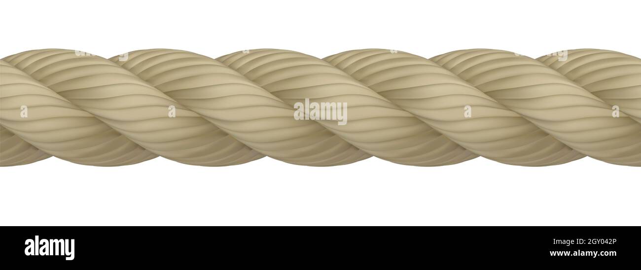 Seamless realistic hemp rope with high detail. Can be endlessly ...