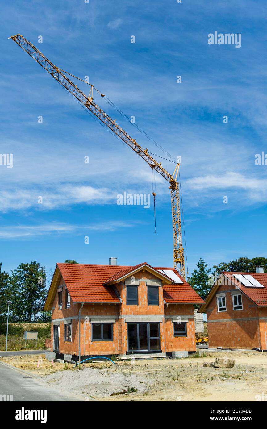 building of single-family houses, Germany Stock Photo - Alamy