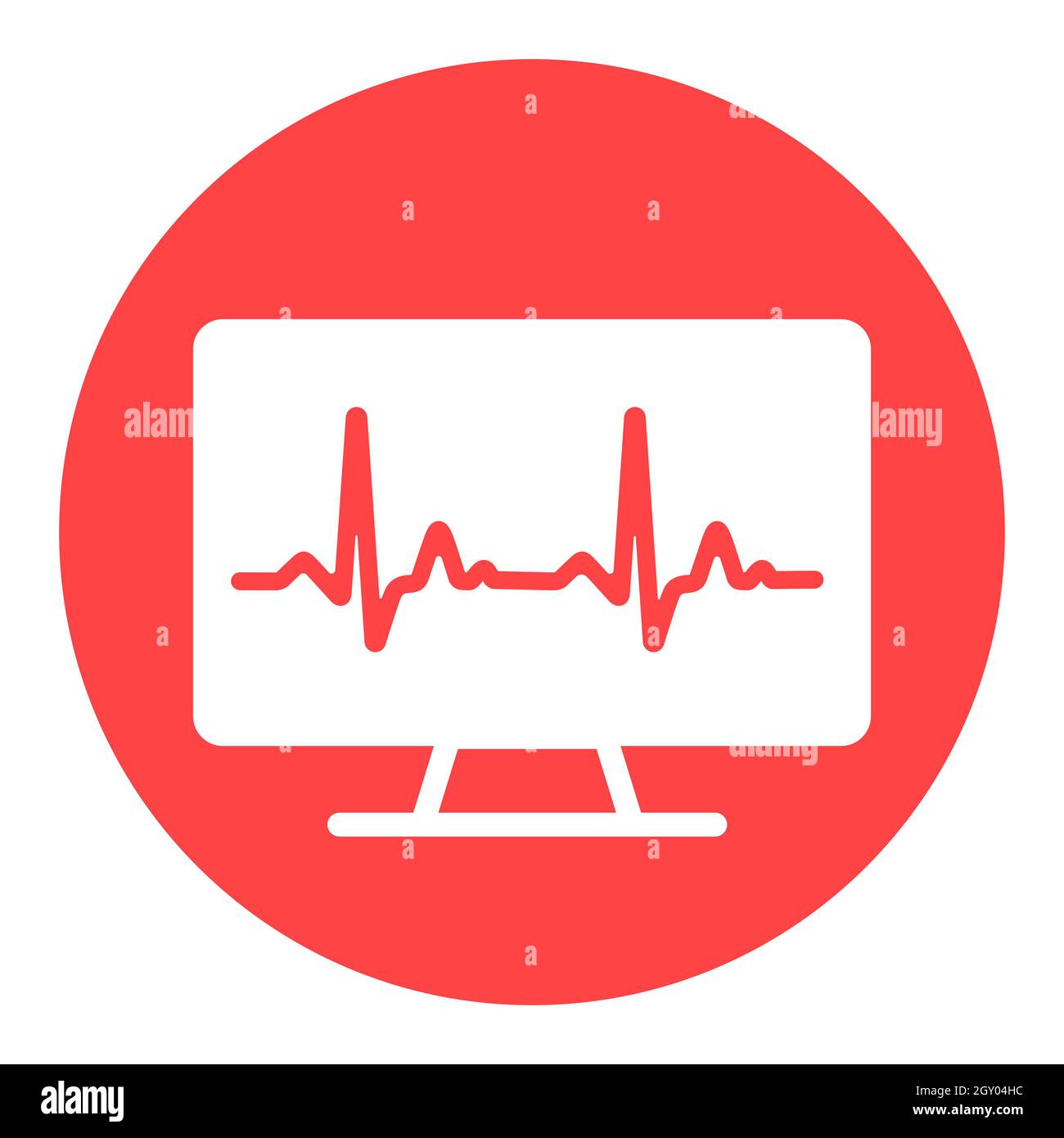 Computer diagnostics vector white glyph icon. Medicine and healthcare ...