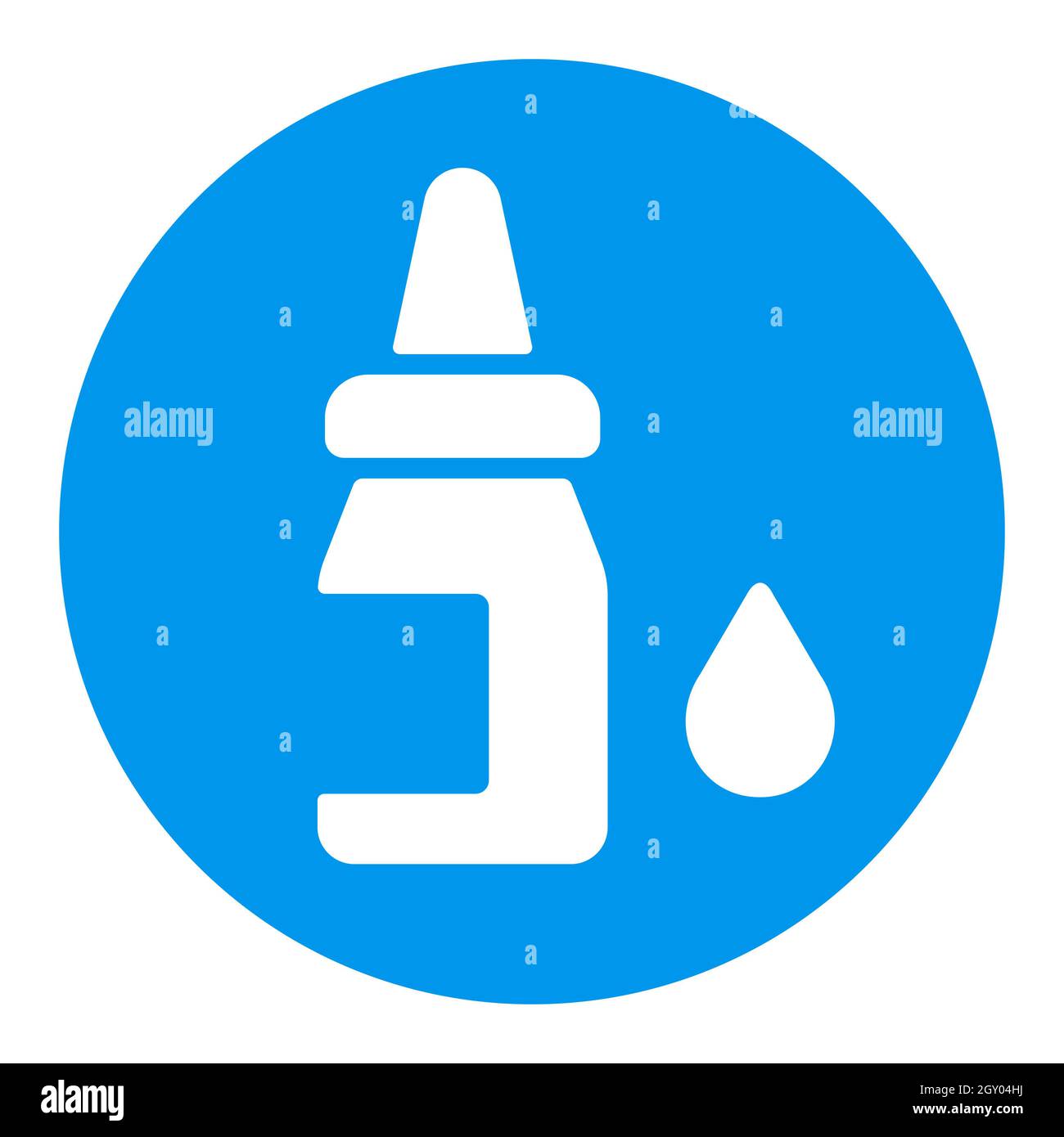 Eye drops vector white glyph icon. Nasal drops. Medicine and healthcare ...