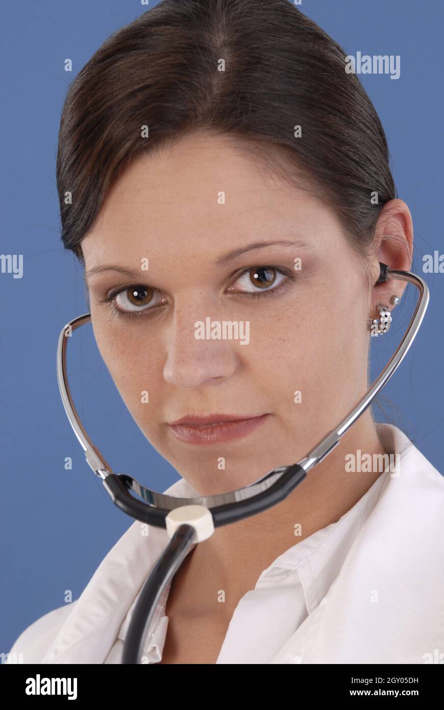 young female doctor with stethoscope Stock Photo - Alamy