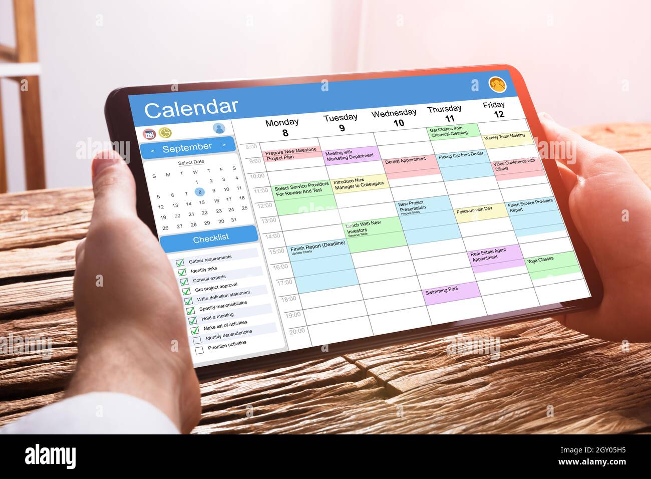Calendar for one week weekly calendar planner hi-res stock photography ...