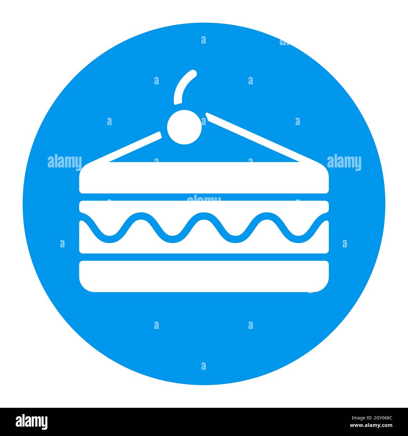 Piece of cake vector white glyph icon. Fast food sign. Graph symbol for ...
