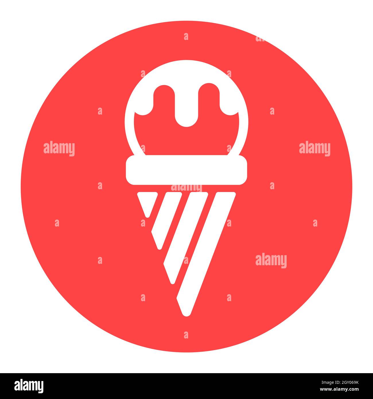 Ice Cream vector white glyph icon. Fast food sign. Graph symbol for ...