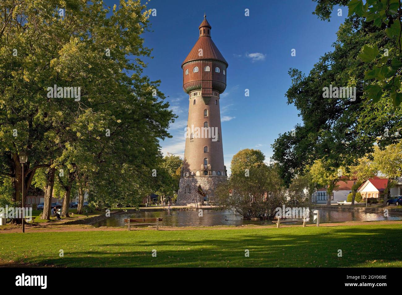 water reservoir tower in Heide in Holstein, Germany, Schleswig-Holstein ...