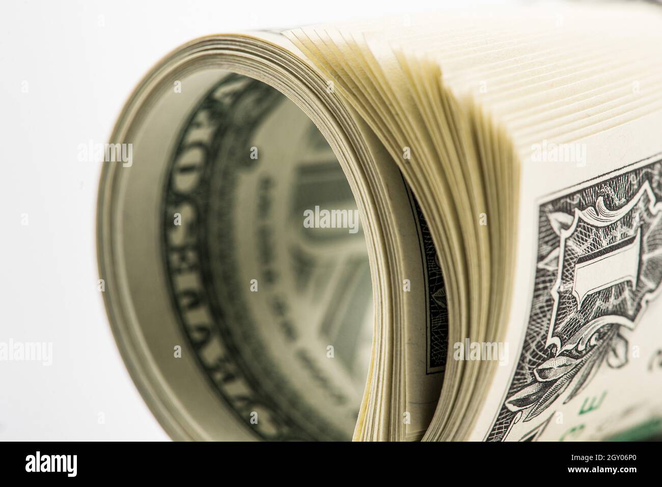 bundle of one dollar bills, USA Stock Photo - Alamy