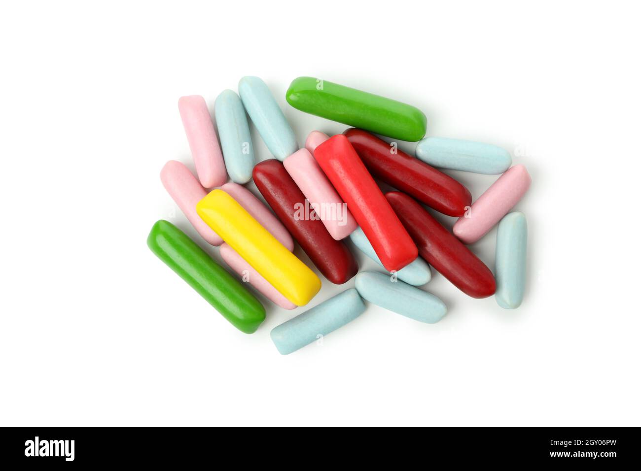 Tasty gummy candies isolated on white background Stock Photo - Alamy