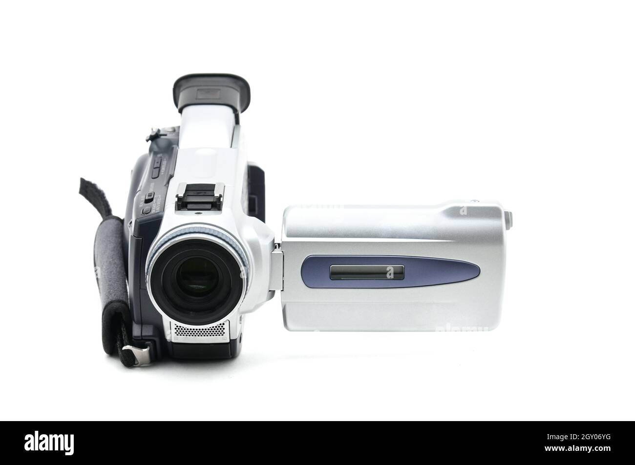 Semi-professional video camcorder used for shooting video clips on ...