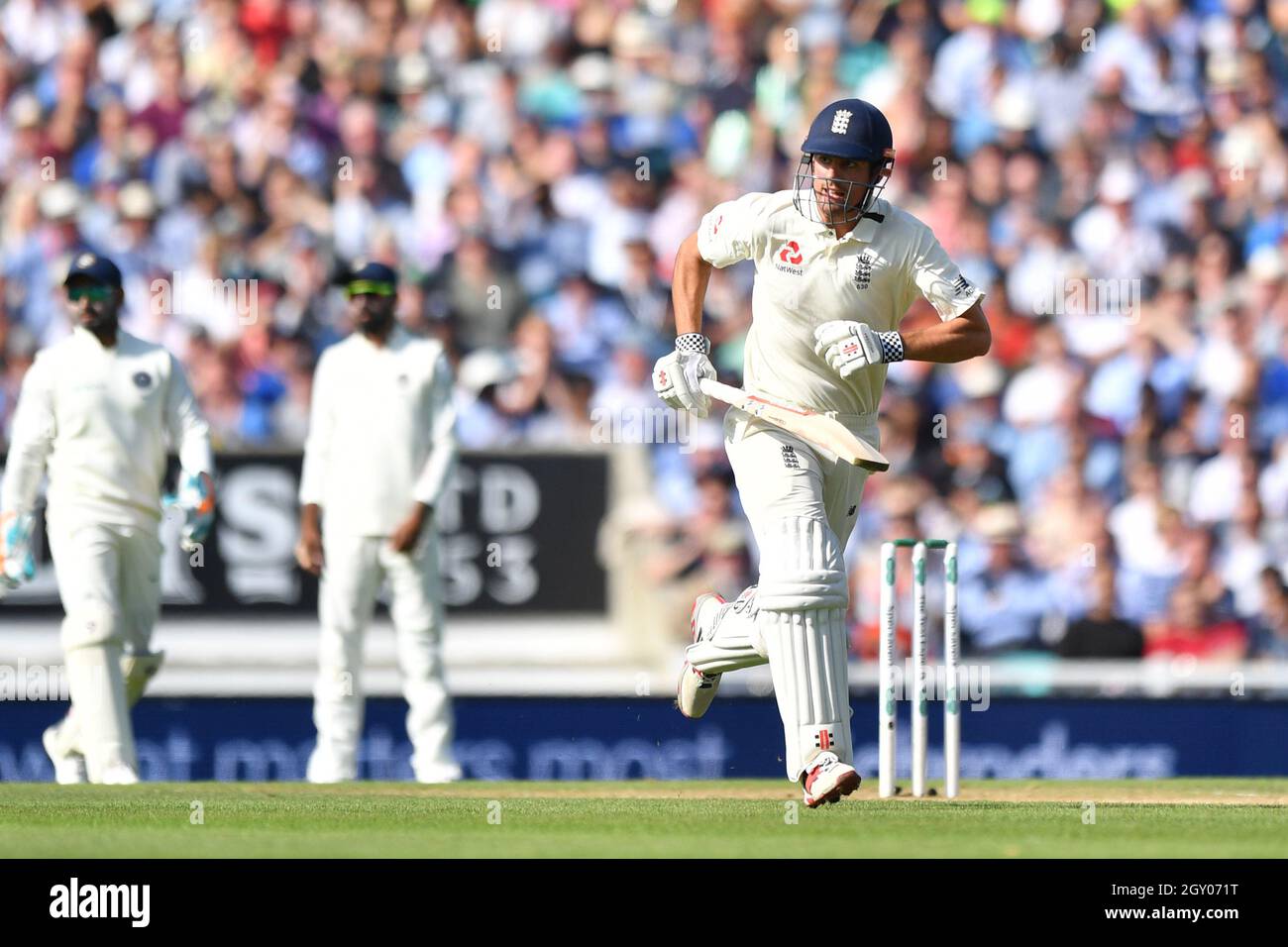 England’s Alastair Cook bats for the final time before retiring during ...