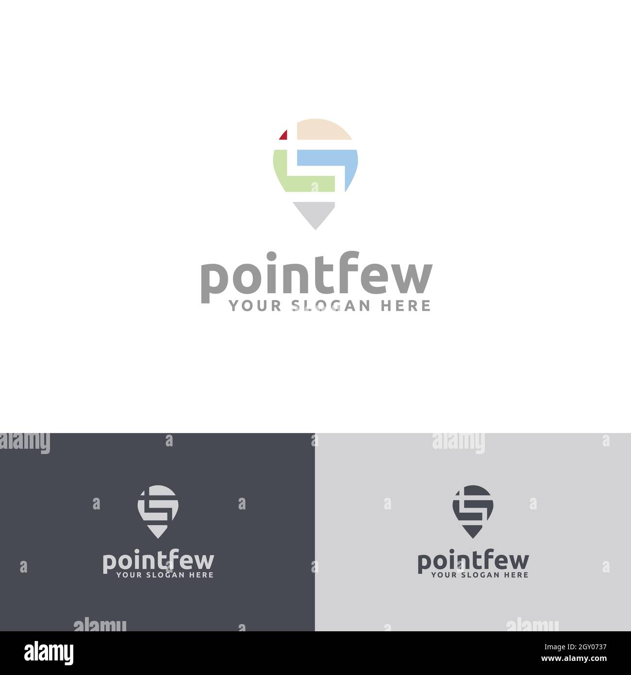 Icon pin point location logo design Stock Vector Image & Art - Alamy