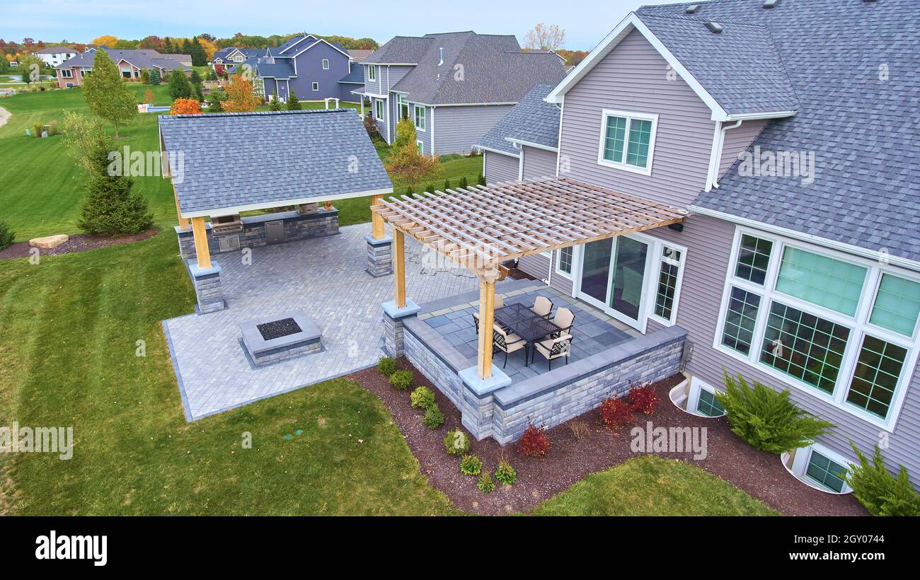 Backyard of an suburban house hi-res stock photography and images - Alamy