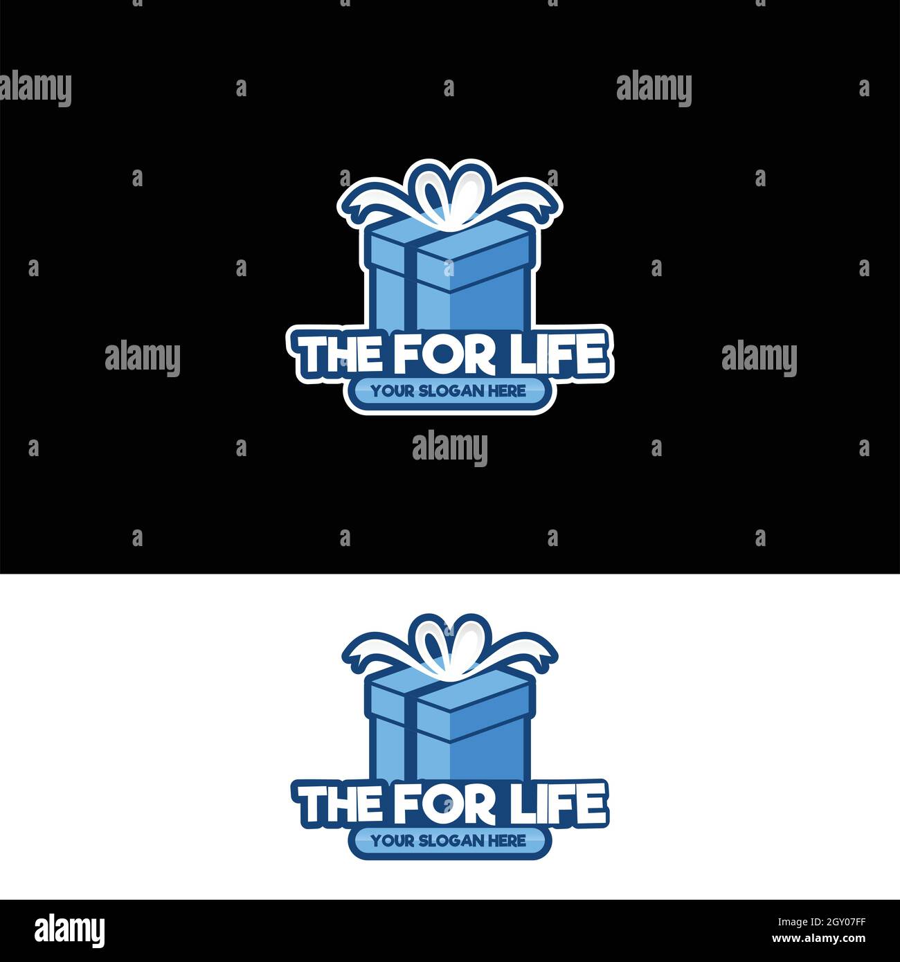 Modern gift box symbol icon logo design Stock Vector Image & Art - Alamy