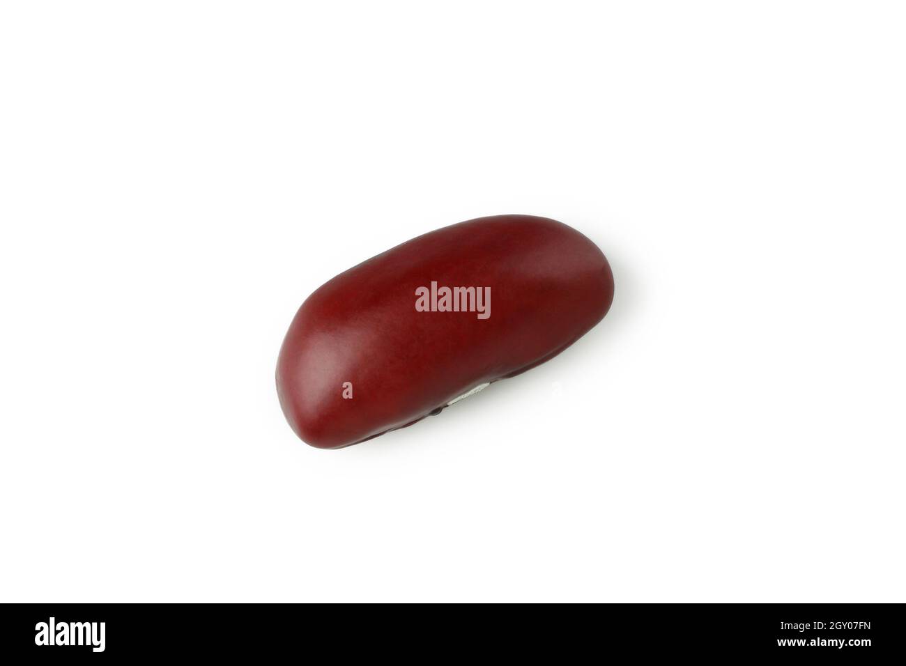 One red bean isolated on white background Stock Photo - Alamy