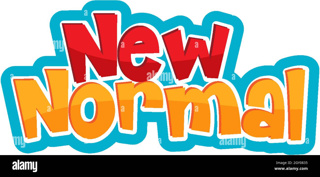 New Normal text design on white background illustration Stock Vector ...