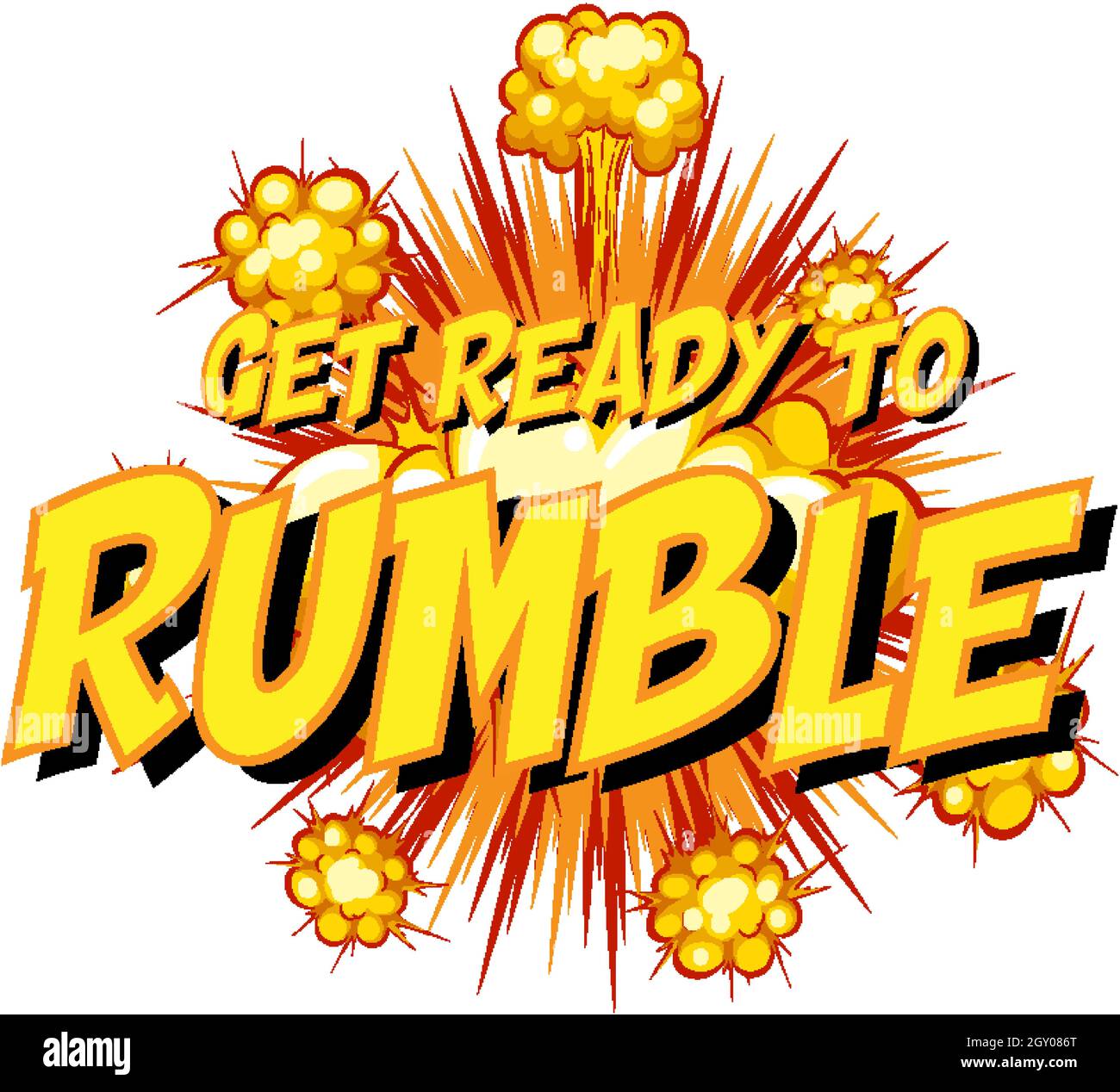 Comic speech bubble with get ready to rumble text illustration Stock ...