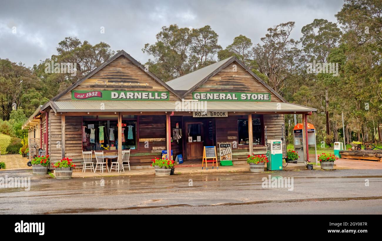 An old-fashioned general store in Rosa Brook, in the Margaret River ...