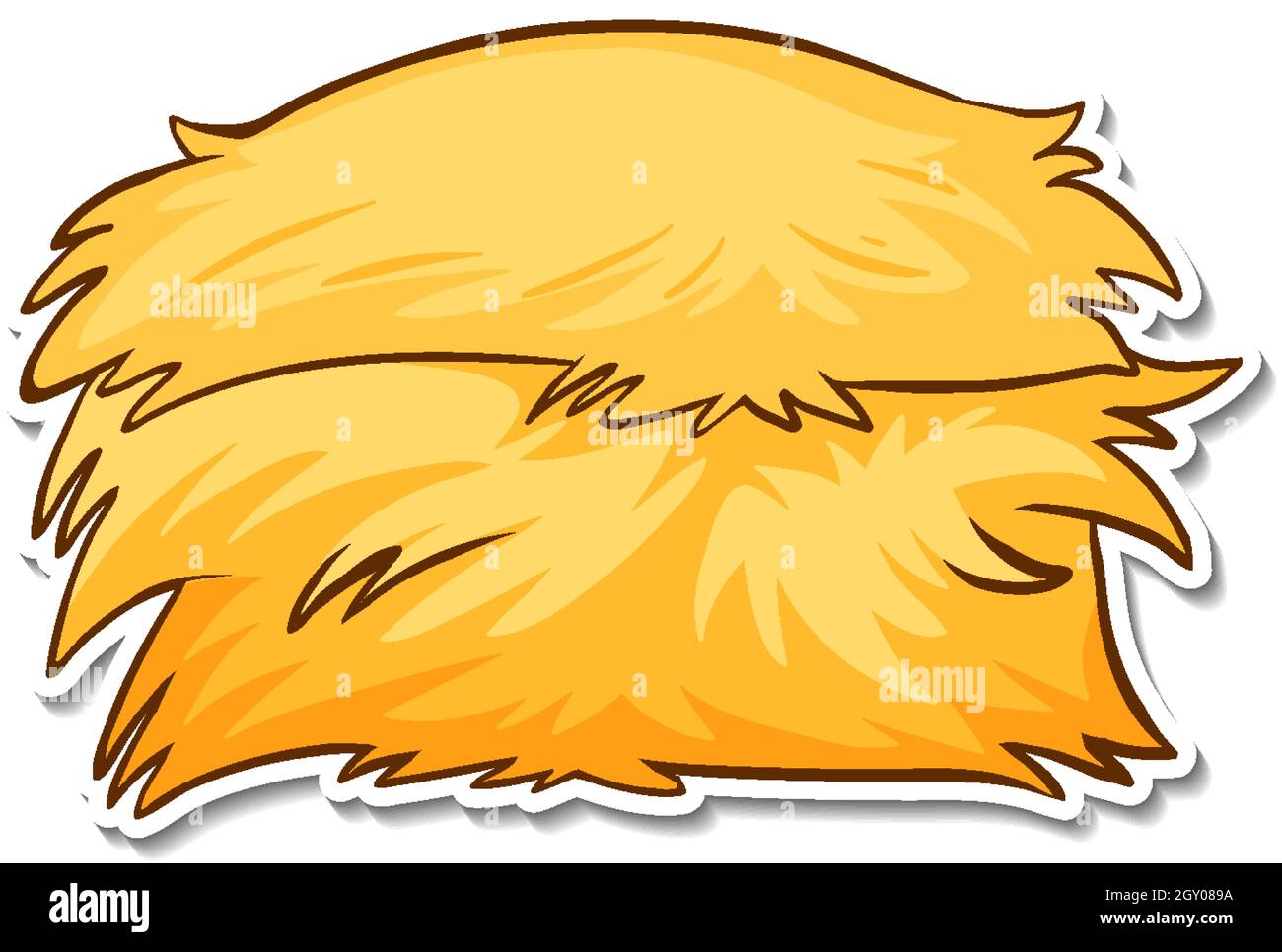 Sticker design with Haystack isolated illustration Stock Vector Image ...
