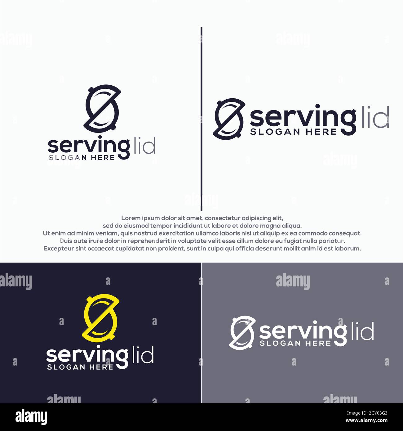 Serving lid icon vector logo design Stock Vector Image & Art - Alamy