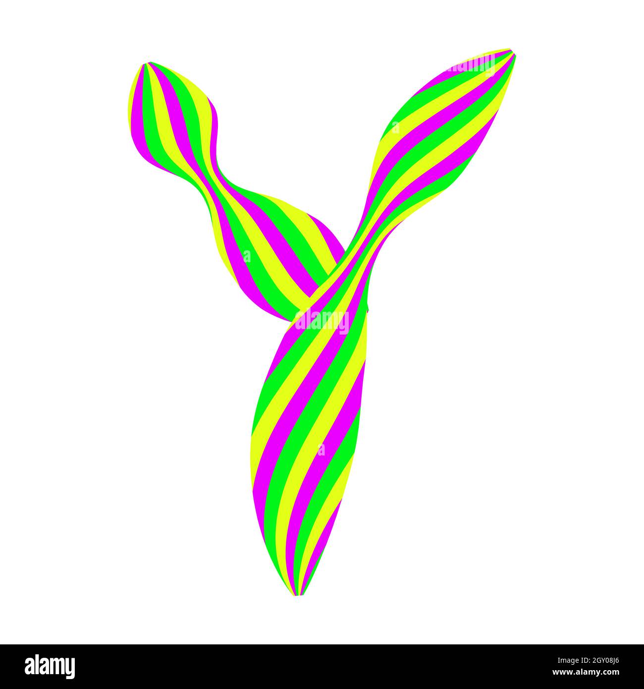 Capital letter Y made from caramel candy isolated on white. Font made ...