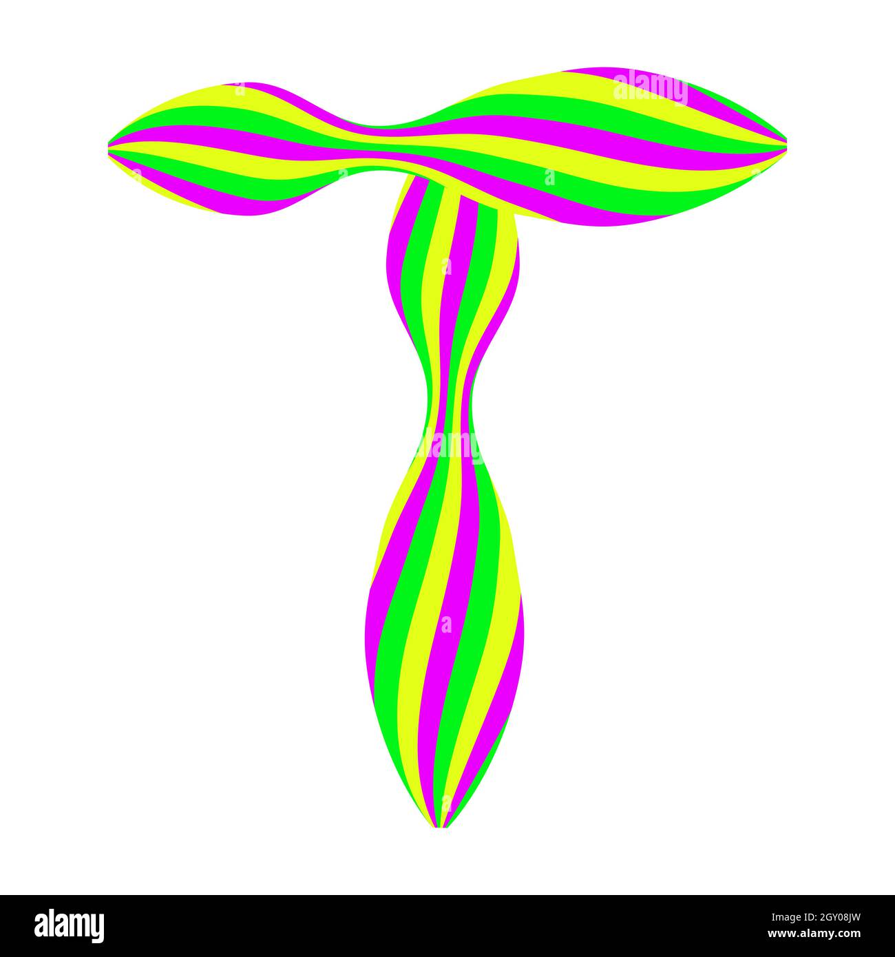 Capital letter T made from caramel candy isolated on white. Font made ...