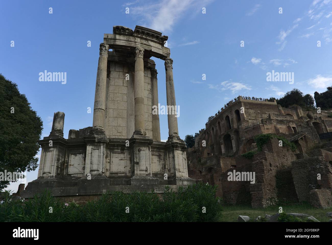 ROME, ITALY - Sep 01, 2019: The Temple of Vesta, or the Aedes at Roman ...