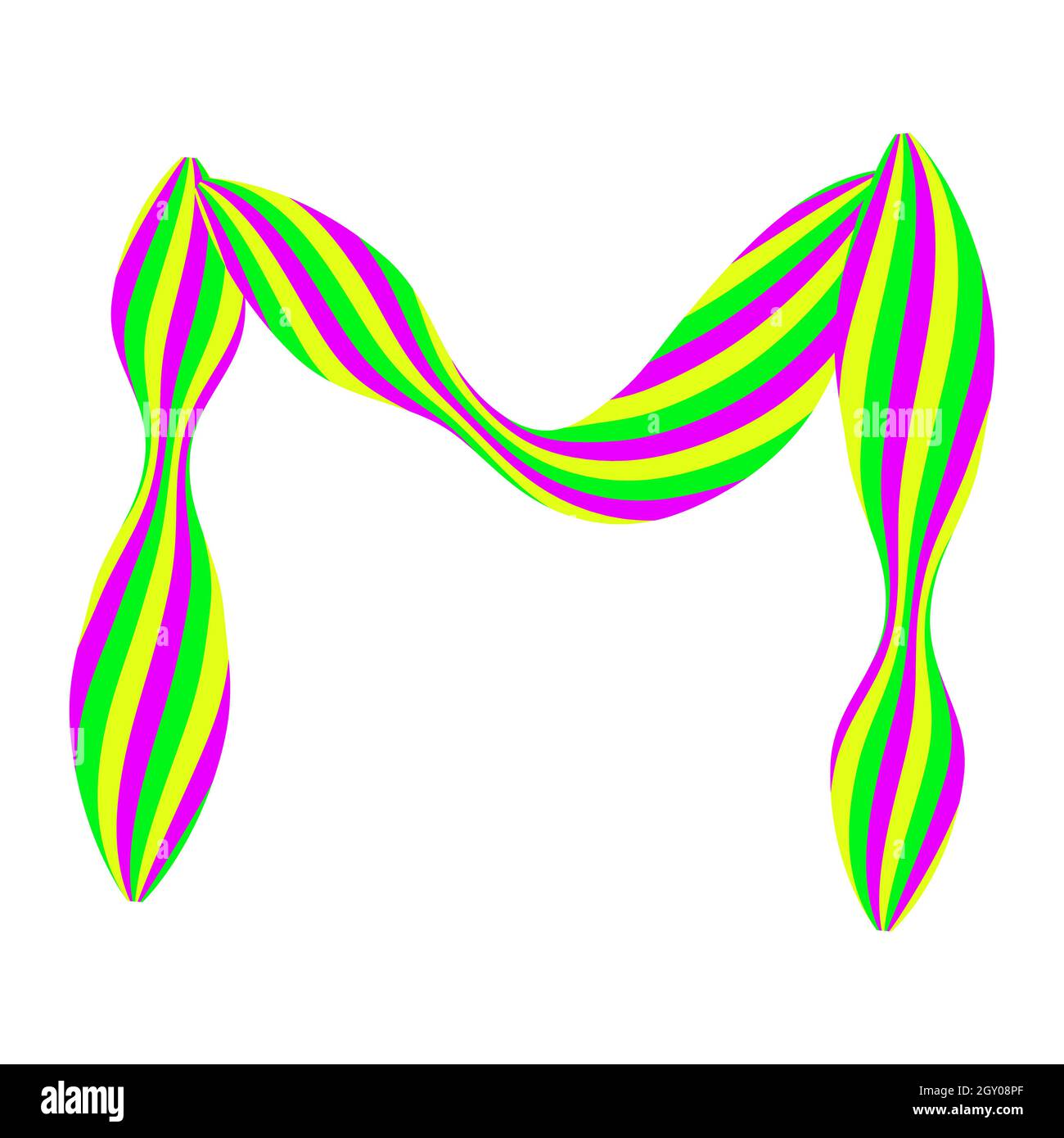 Capital letter M made from caramel candy isolated on white. Font made ...