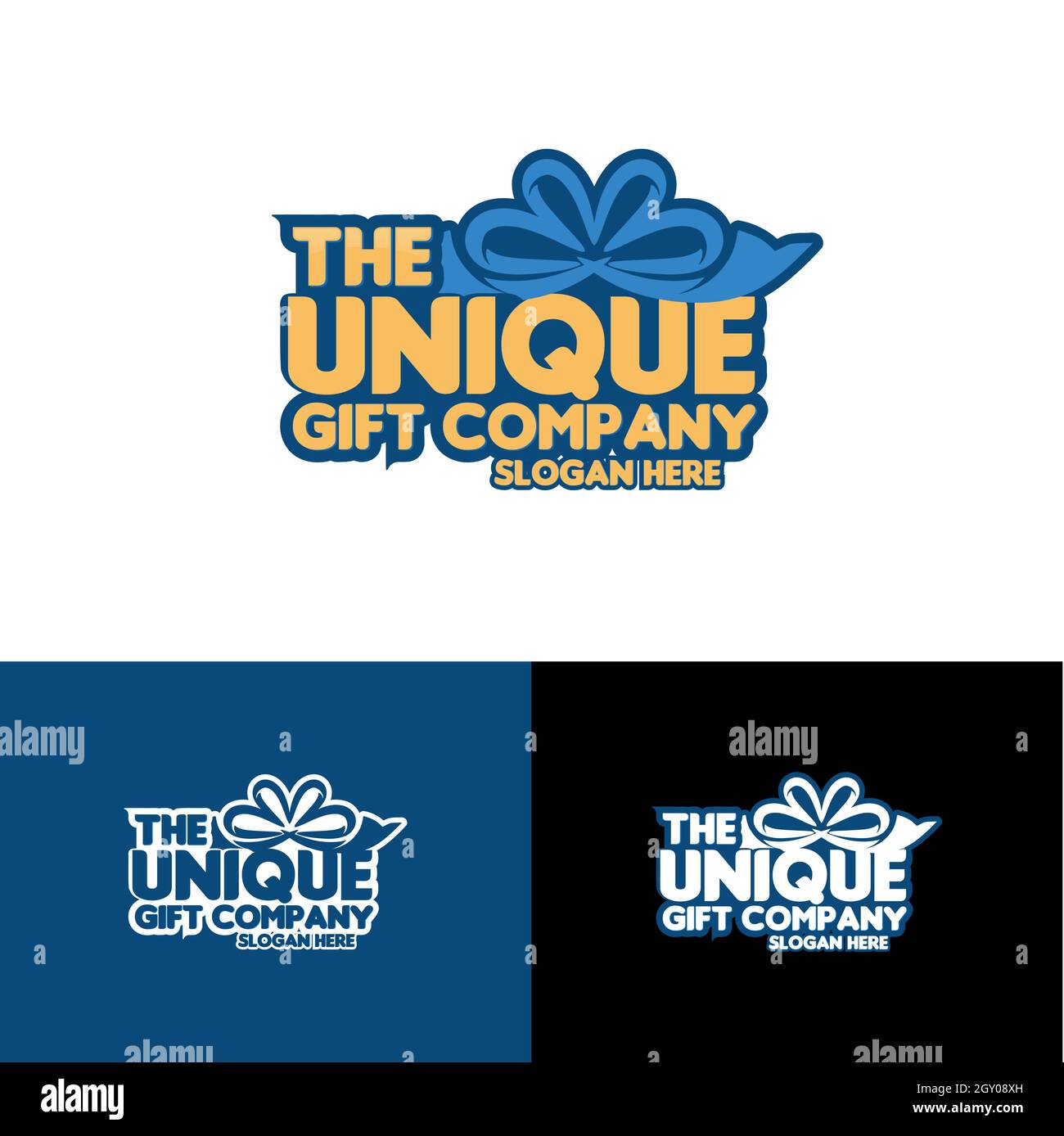 Set of gift box unique modern logo design Stock Vector Image & Art - Alamy