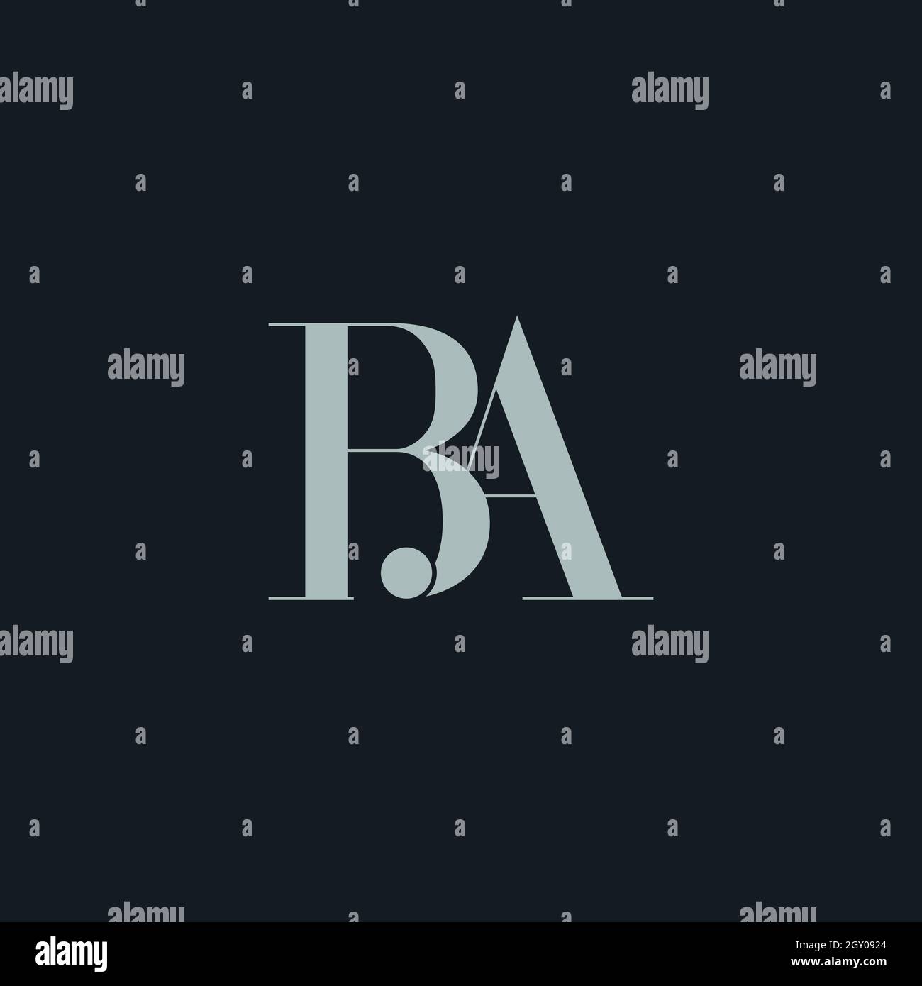 Initial BA uppercase letter icon logo Stock Vector Image & Art - Alamy