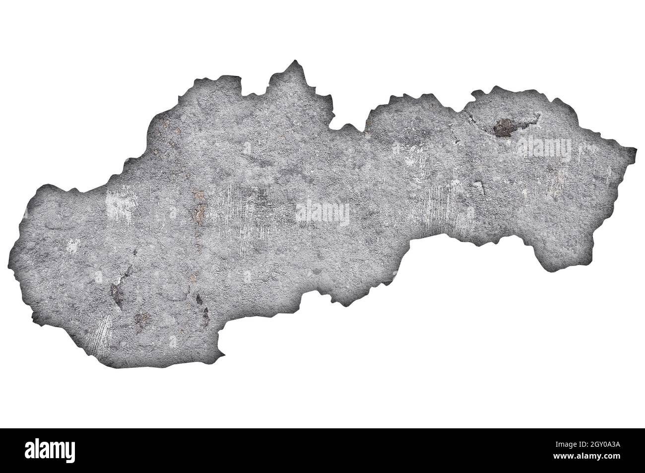 Map of Slovakia on weathered concrete Stock Photo - Alamy