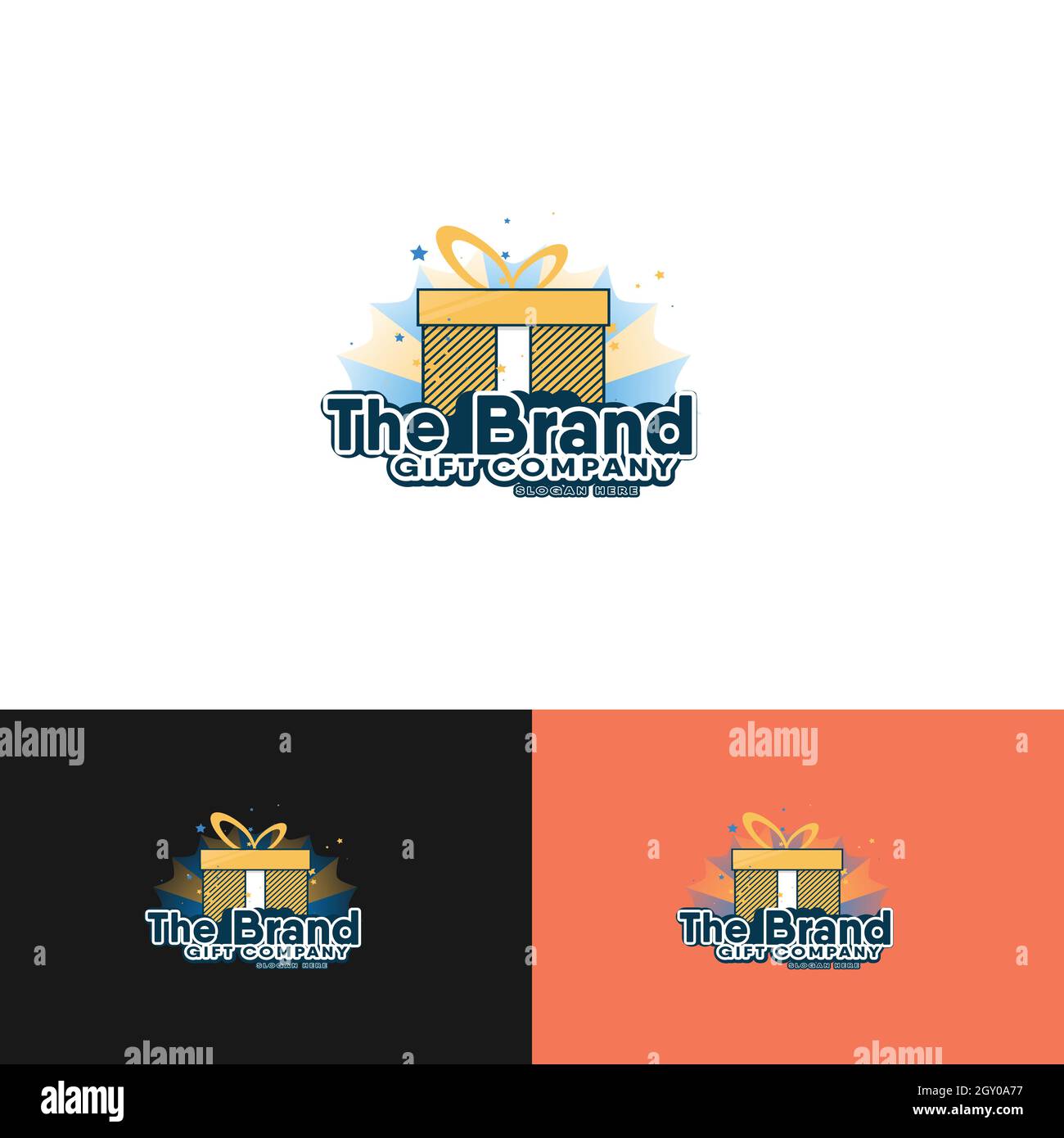 Set of gift box surprise symbol icon logo design Stock Vector Image ...